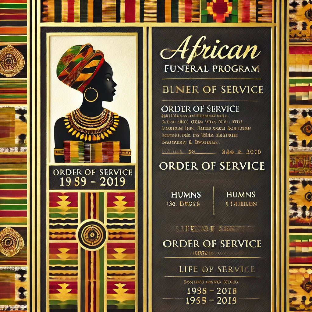 African American Funeral Program Template: Honoring Heritage and Celeb ...