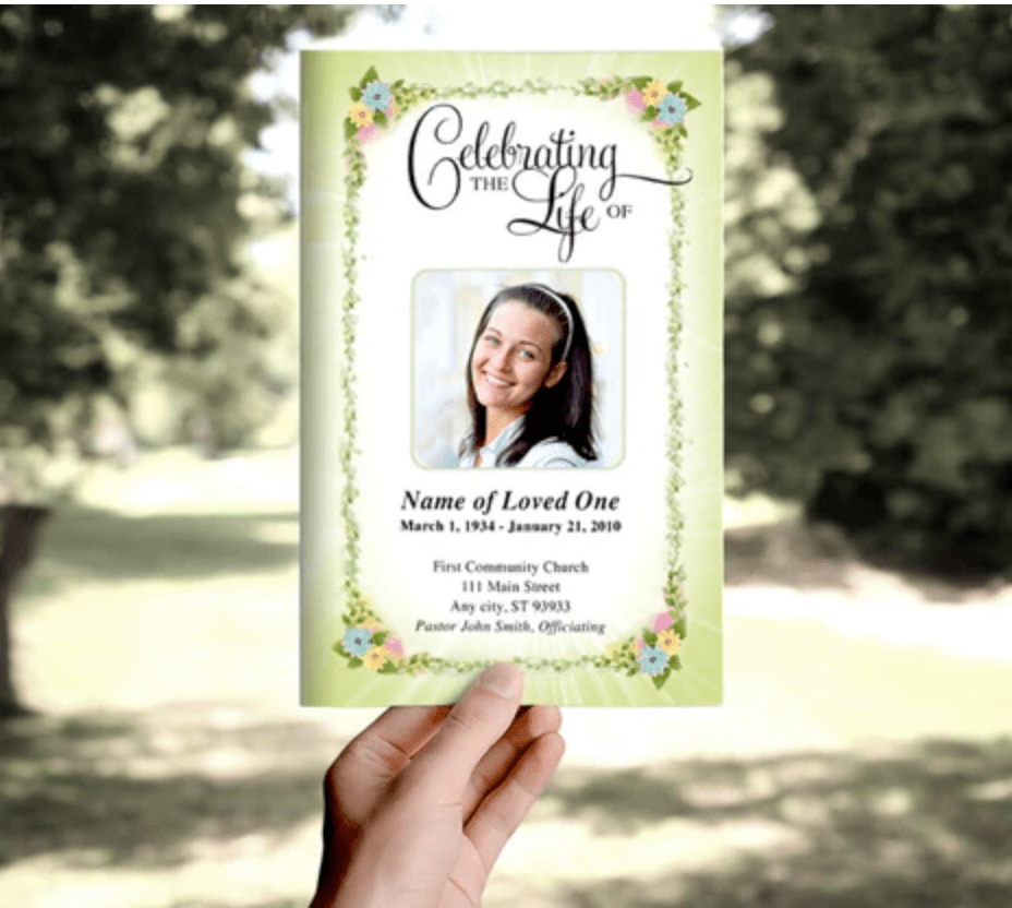 Beautiful Funeral Program Template – The Funeral Program Site