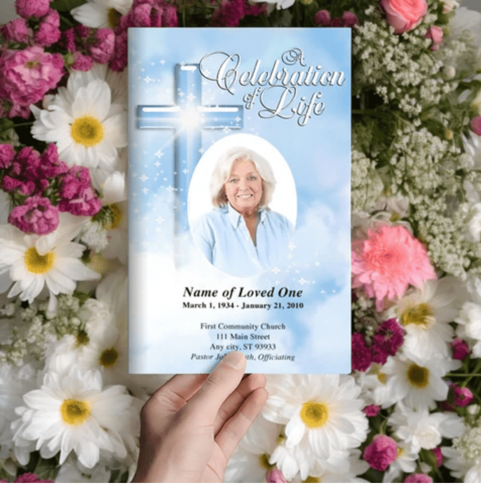 Bi-fold Funeral Program Design: A Simple and Elegant Tribute – The ...