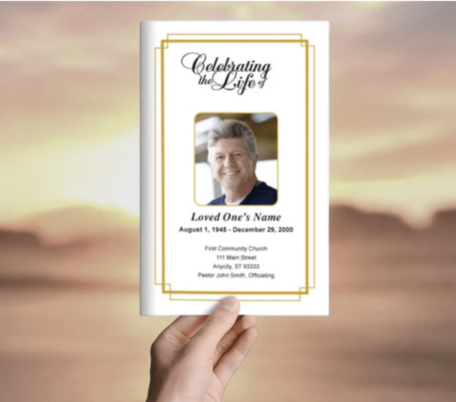 Bifold Funeral Program Template: A Simple and Elegant Memorial Option ...