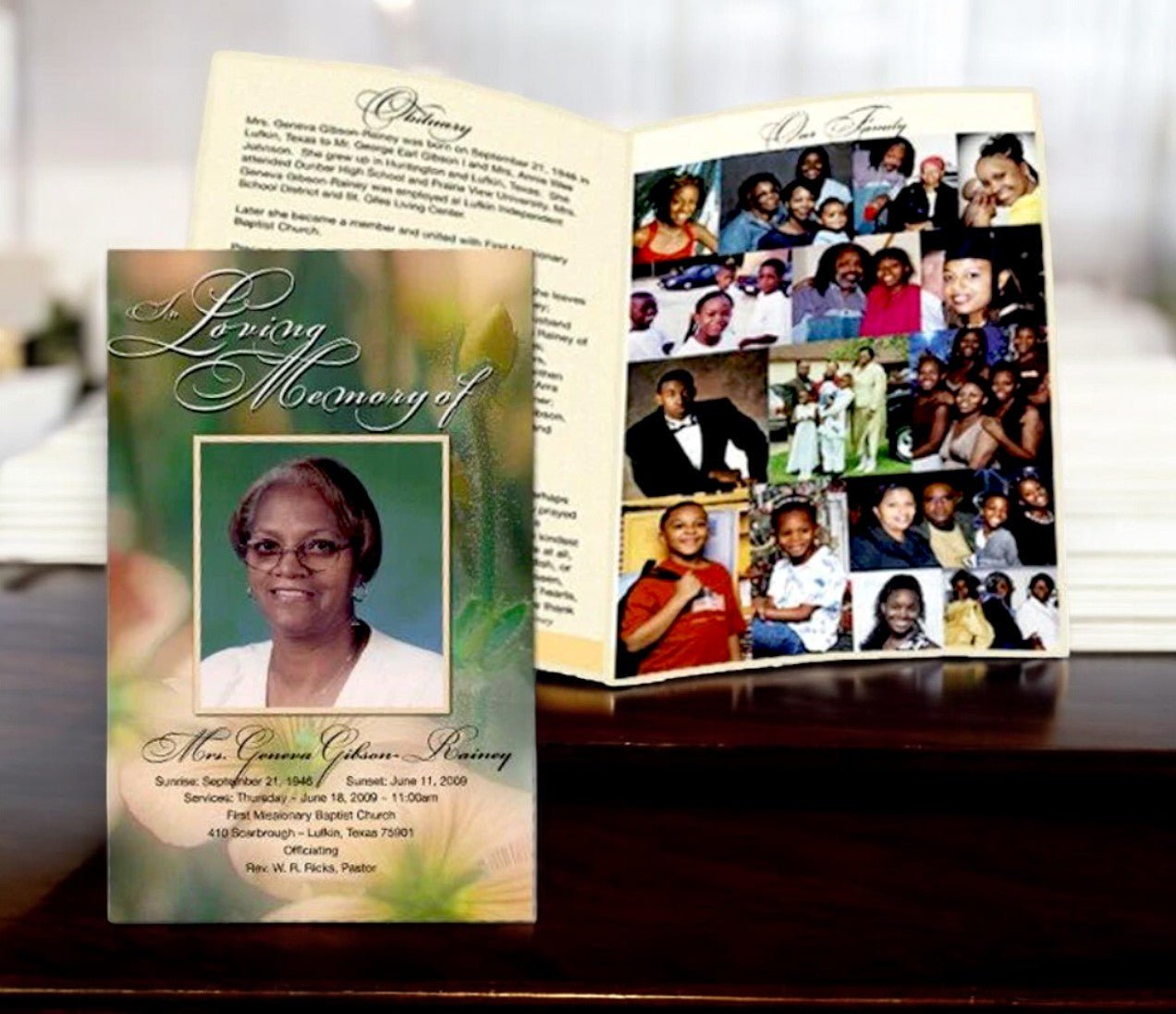 ¿Puedo personalizar las plantillas del programa funerario con fotos ...