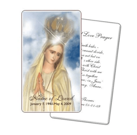 Catholic Funeral Prayer Card Verses – The Funeral Program Site