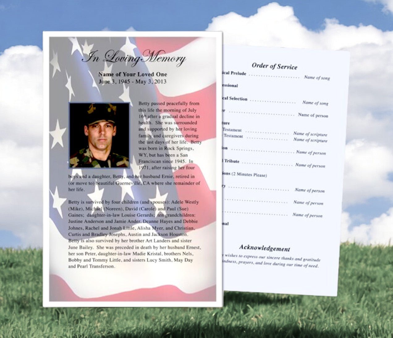 Designing Elegant Funeral Flyers: Tips for a Beautiful Tribute – The ...