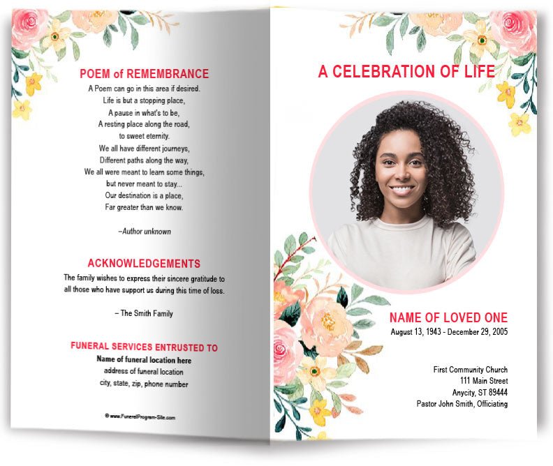 Plantillas de carpetas funerarias DIY – The Funeral Program Site