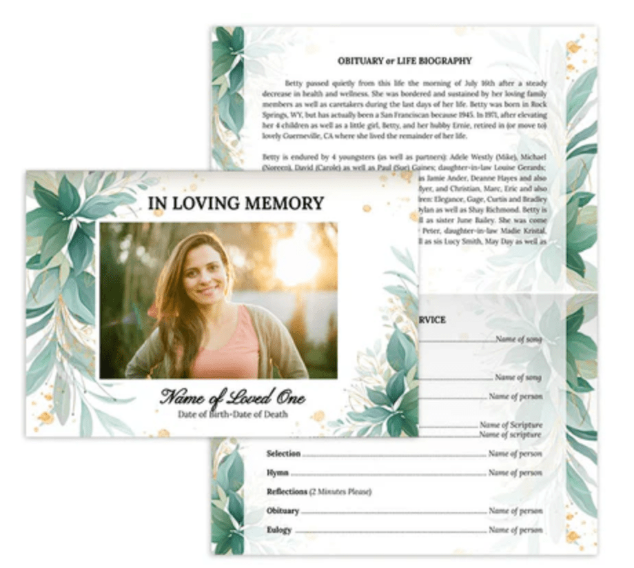 Funeral Folders in Loving Remembrance – The Funeral Program Site