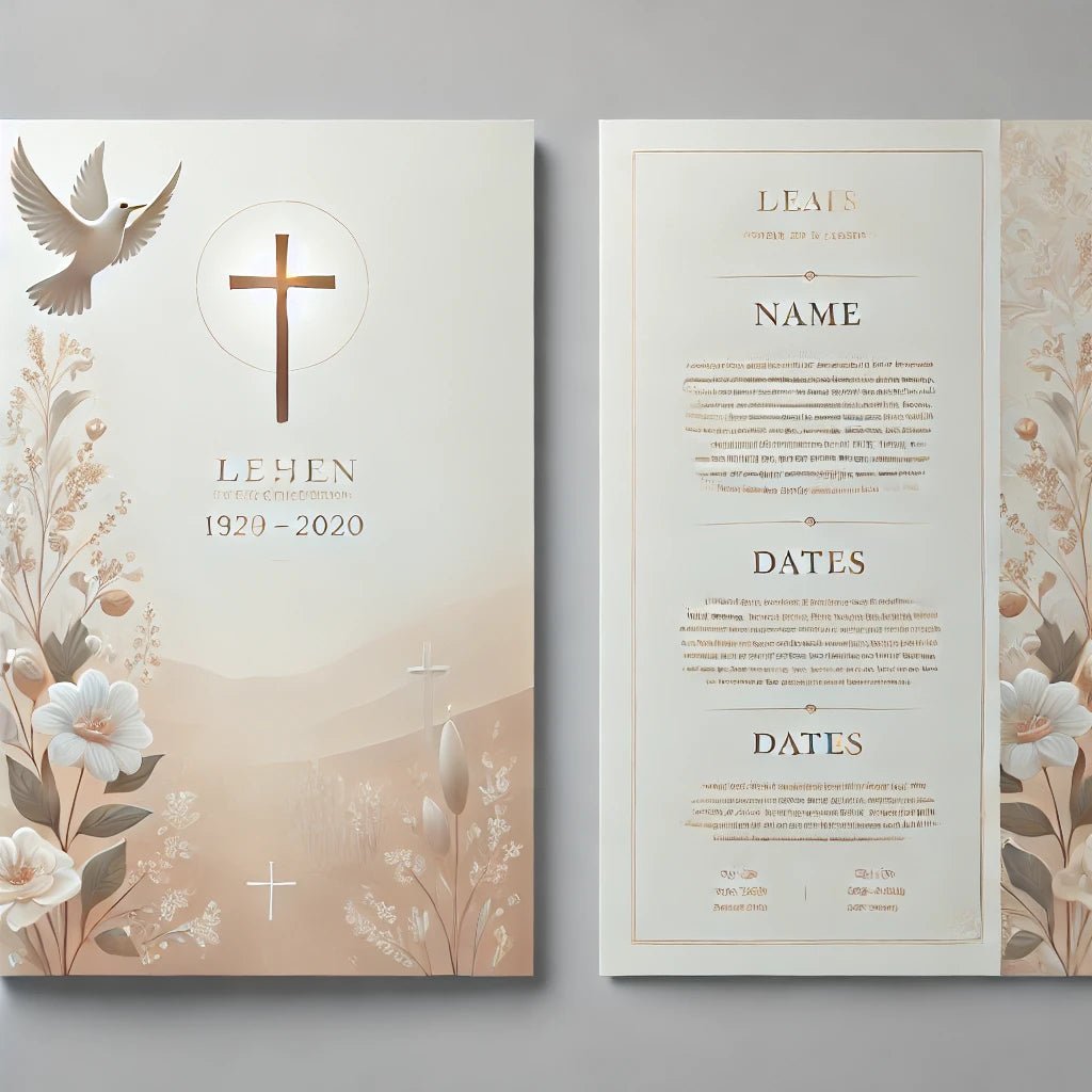 Funeral Program Template with Background Design – The Funeral Program Site