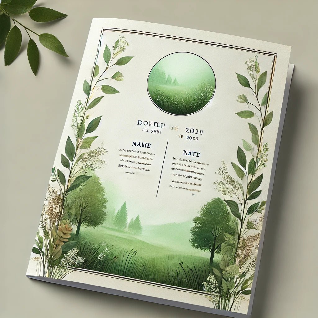 Green Funeral Program Template: A Thoughtful Choice for an Eco-Friendl ...