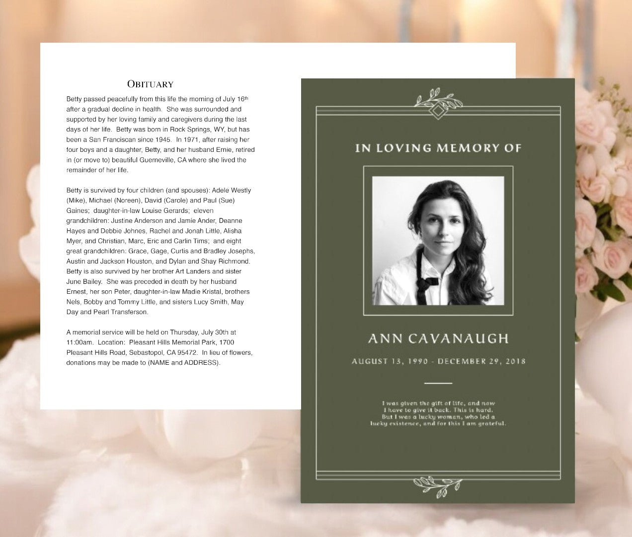 How Can I Incorporate Interactive Elements Into a Funeral Program ...