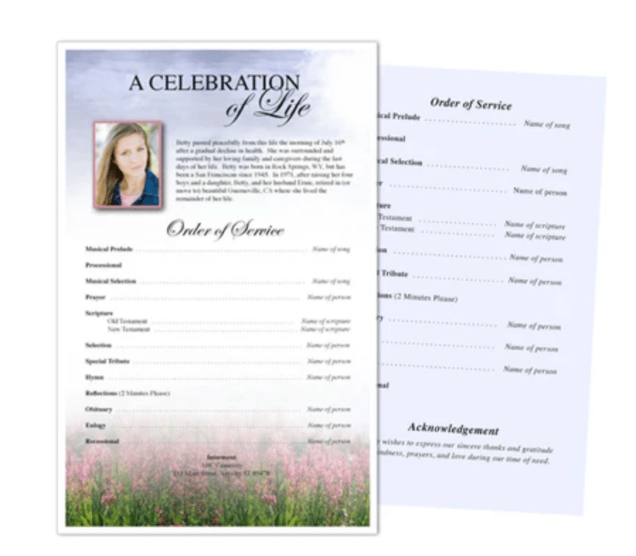 How To Make A Funeral Flyer – The Funeral Program Site