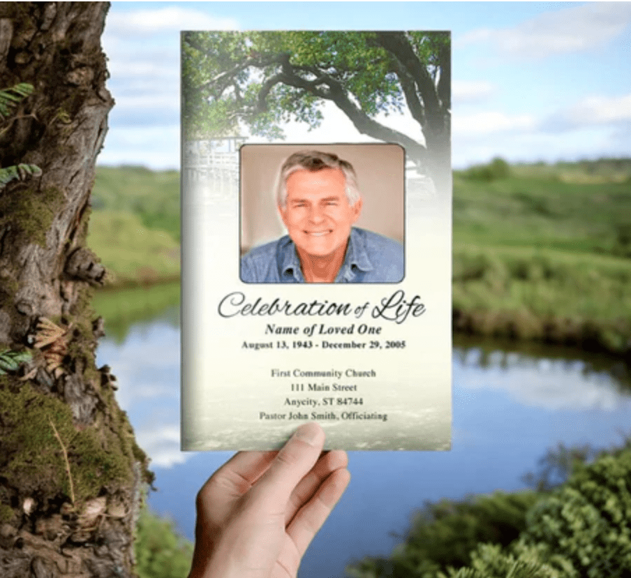 Landscape Funeral Program Template – The Funeral Program Site