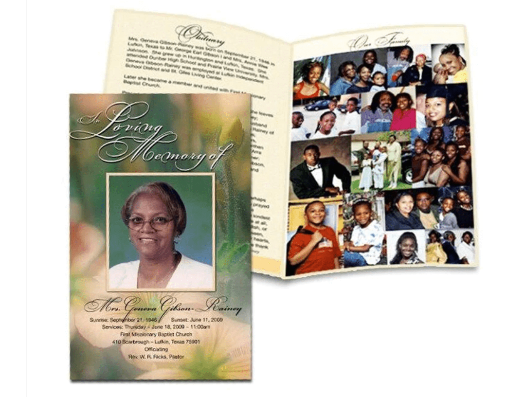 Obituary Template – The Funeral Program Site