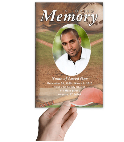 Diseños de programas funerarios con temática deportiva – The Funeral ...