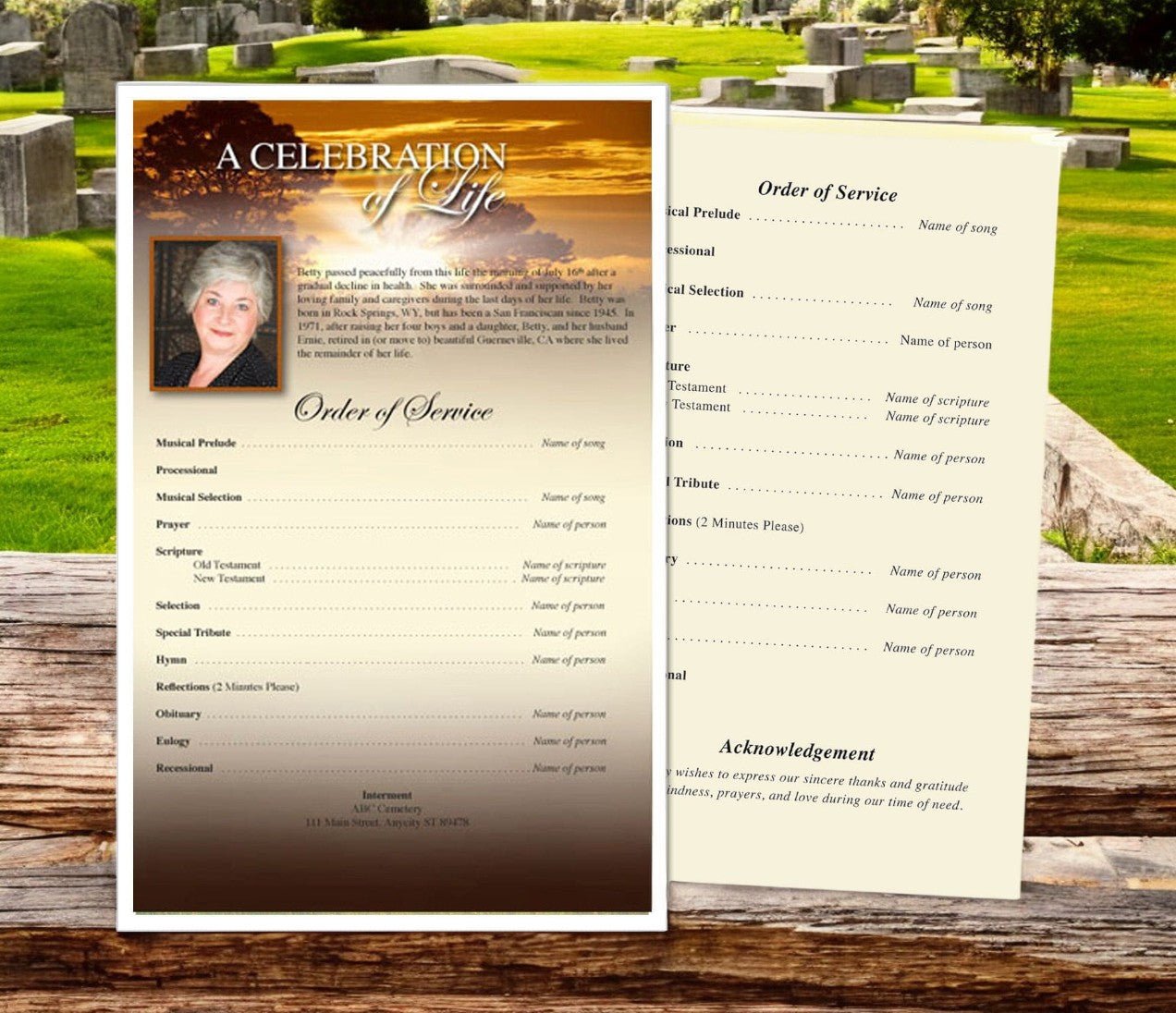 The Funeral Program Site Funeral Pamphlets