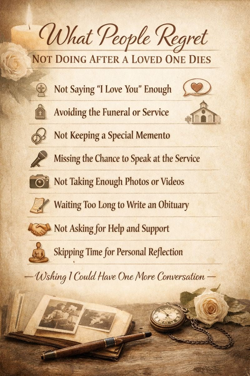 What People Regret Not Doing After a Loved One Dies – The Funeral ...
