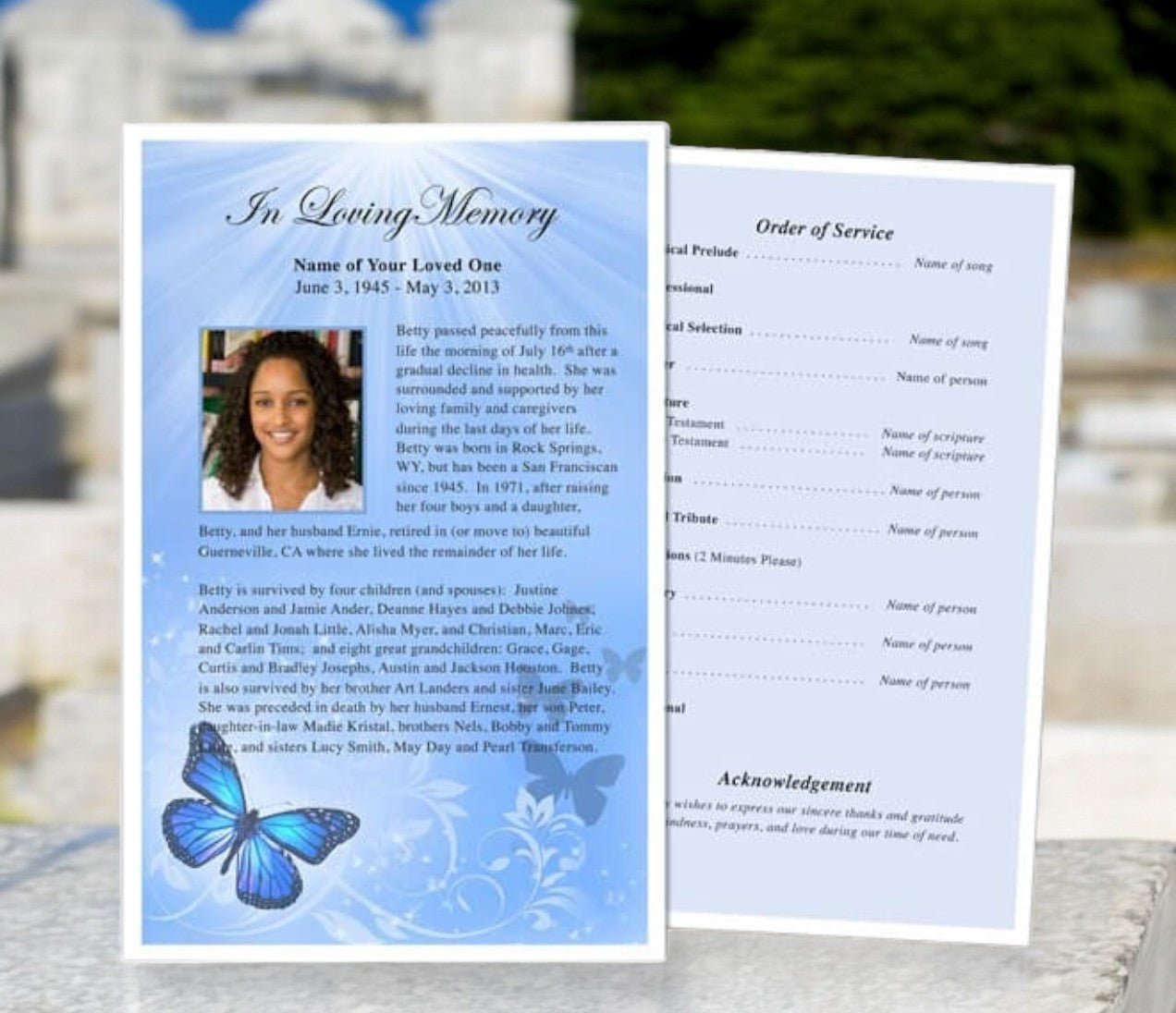 Why Creating a Thoughtful Funeral Pamphlet Matters – The Funeral ...