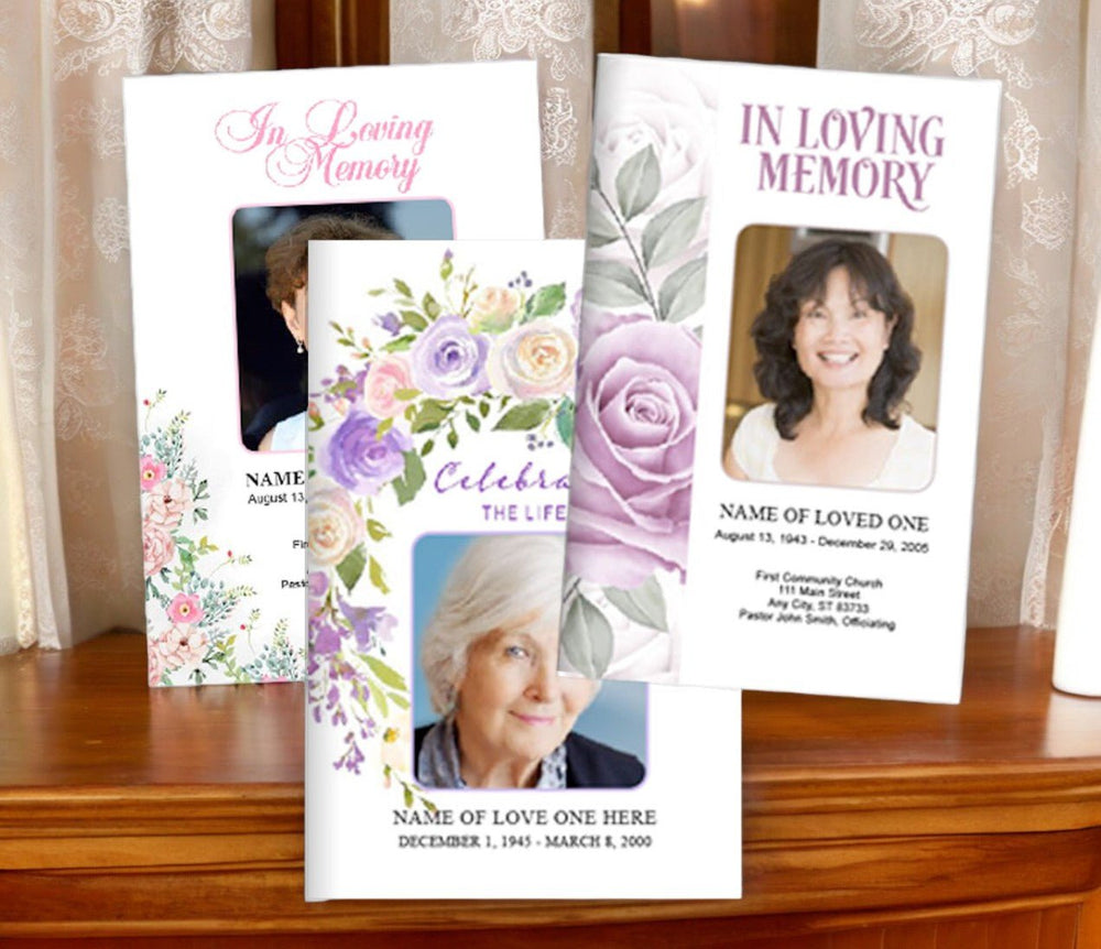 Graduated Fold Funeral Program Templates - The Funeral Program Site ...
