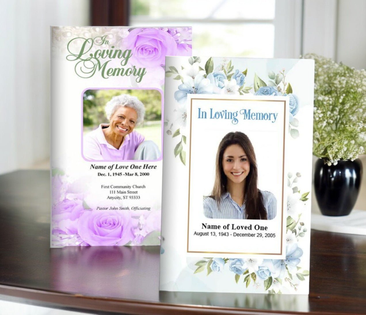 Florals Theme Funeral Program Templates - The Funeral Program Site ...