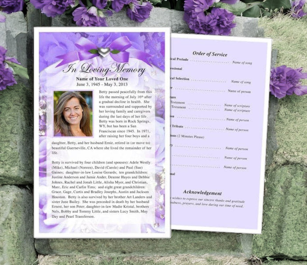 DIY Funeral Flyer Templates - The Funeral Program Site