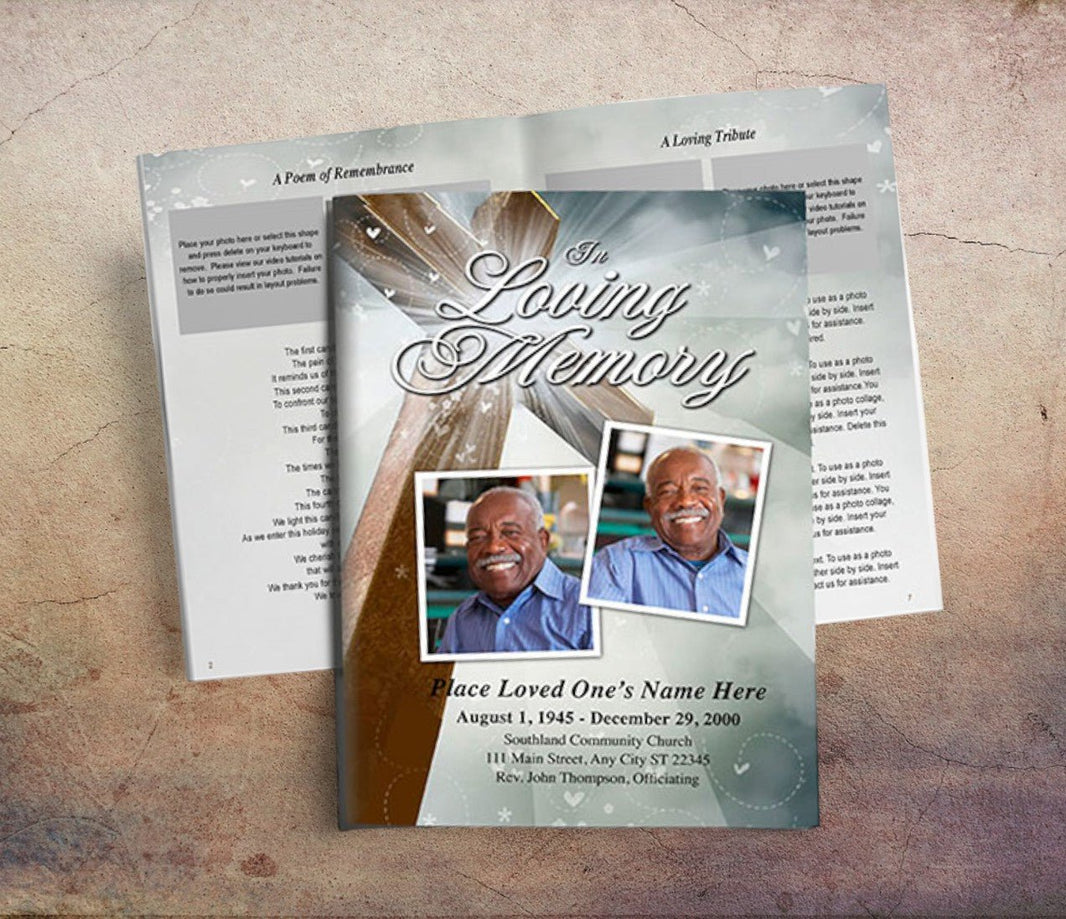 Faith Based, Christian, Religious Funeral Program Templates - The ...