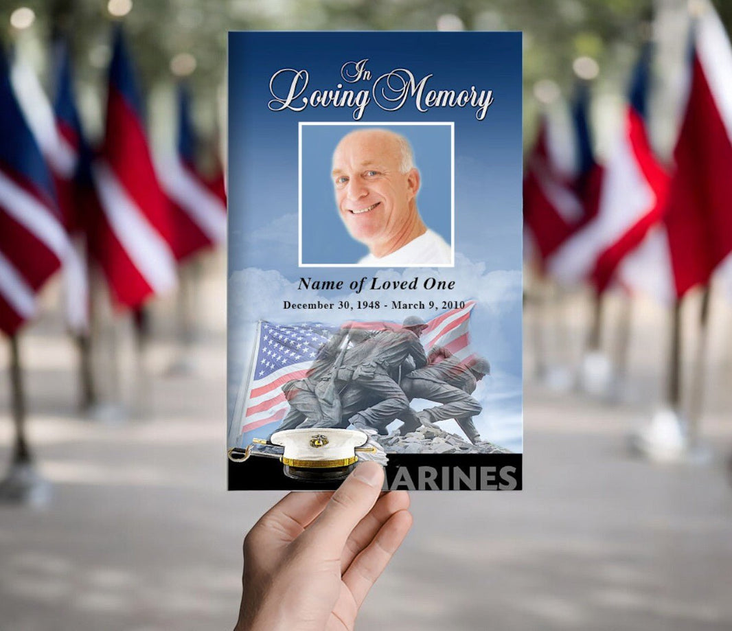 Patriotic Military Themed Funeral Program Templates - The Funeral ...