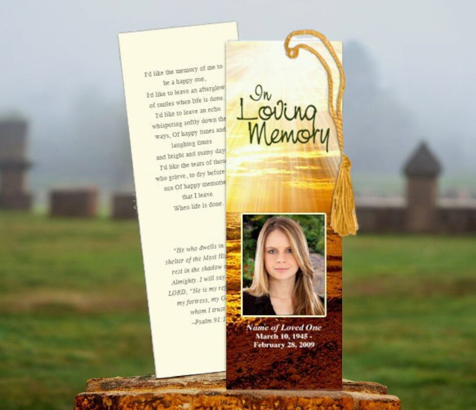 Memorial Bookmark Wording Examples – The Funeral Program Site